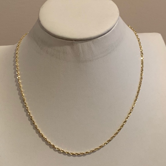 Jewelry | 14k Yellow Gold Rope Chain 16 Inches Long 25mm | Poshmark
